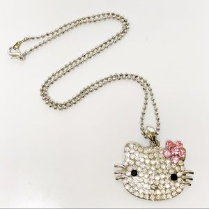 Hello Kitty | Jewelry | Hello Kitty Harajuku Silver Pink Cz Chain Neck ...